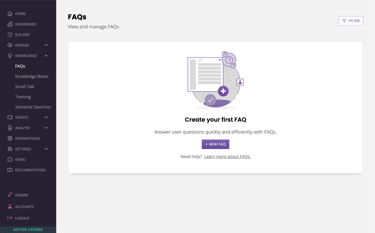 Create your first FAQ