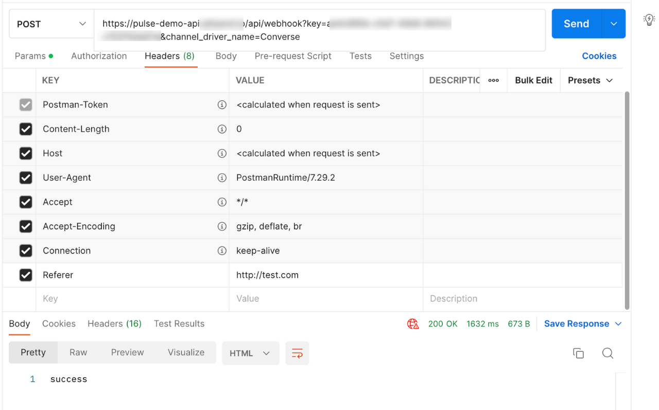 Create a webhook integration