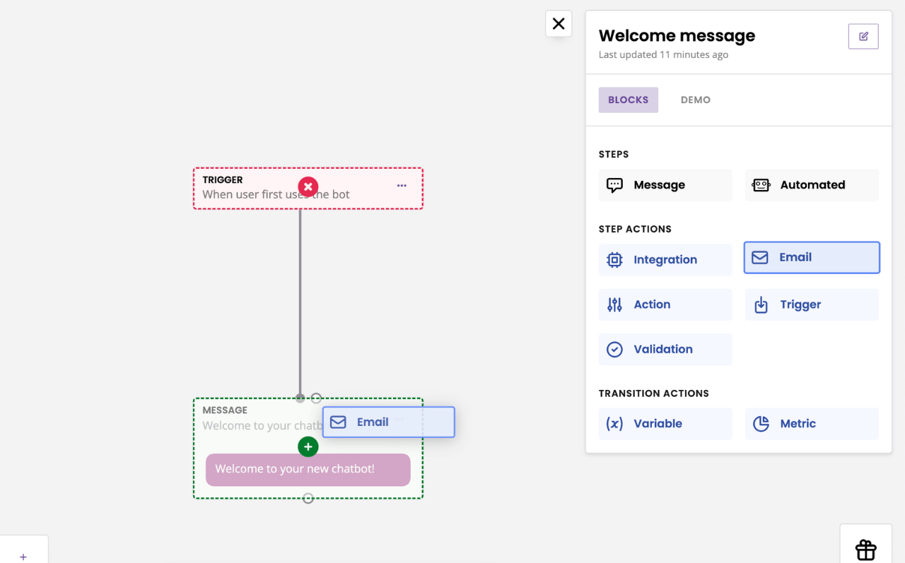 Create an email notification