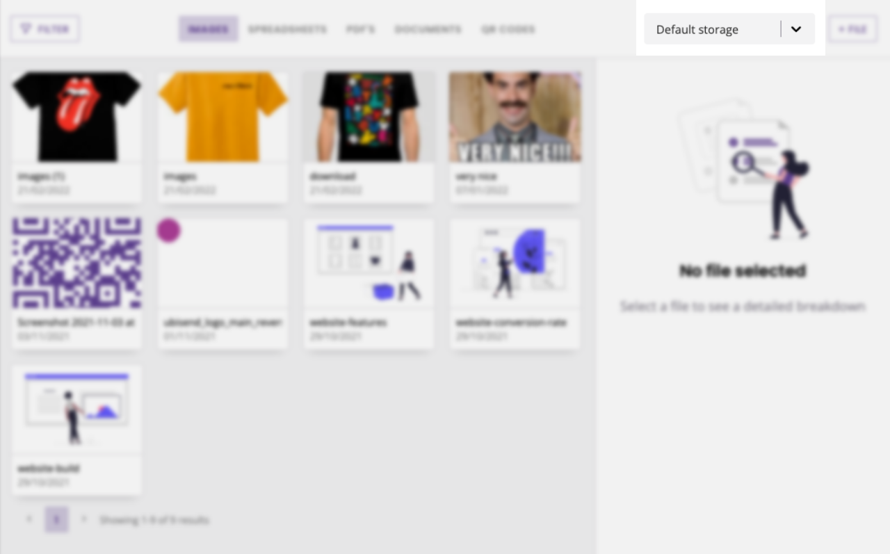 Manage your file storages