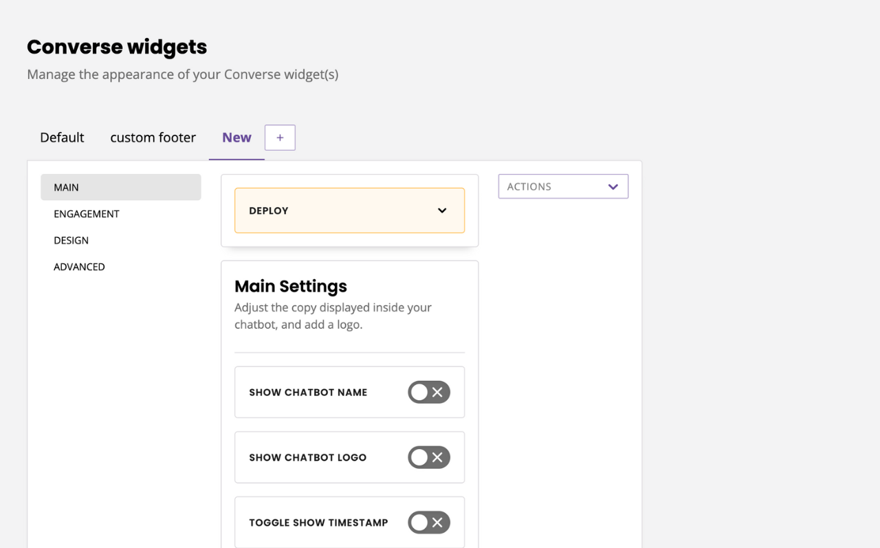 Design your chatbot widget