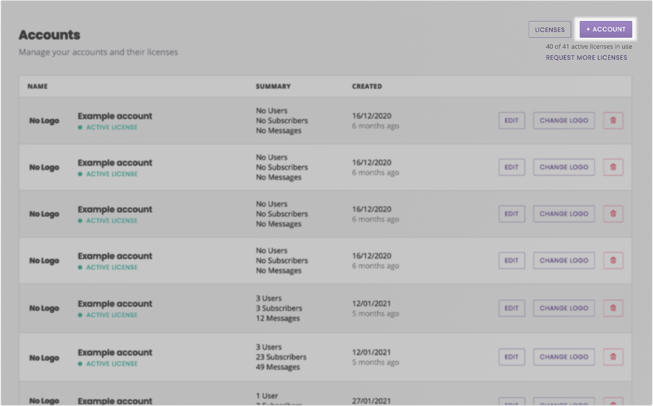 Create a new account