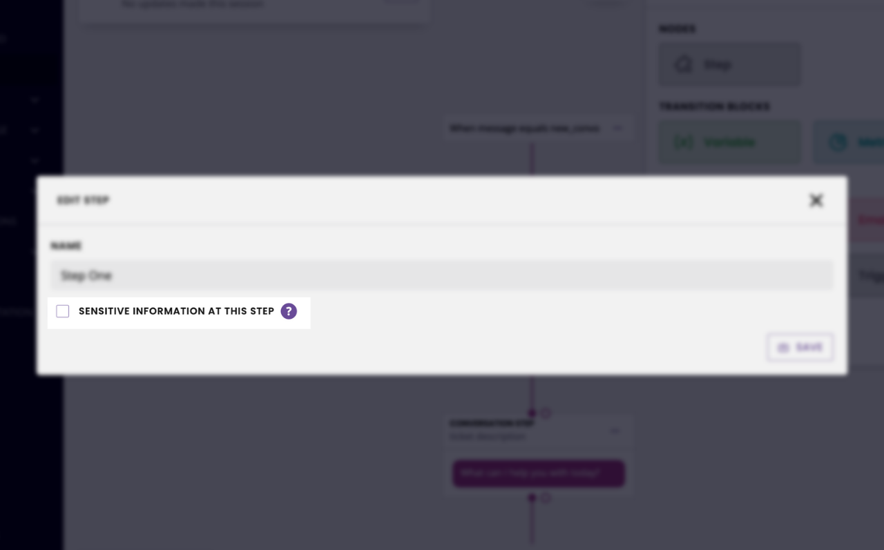 Mask sensitive data from displaying inside the platform